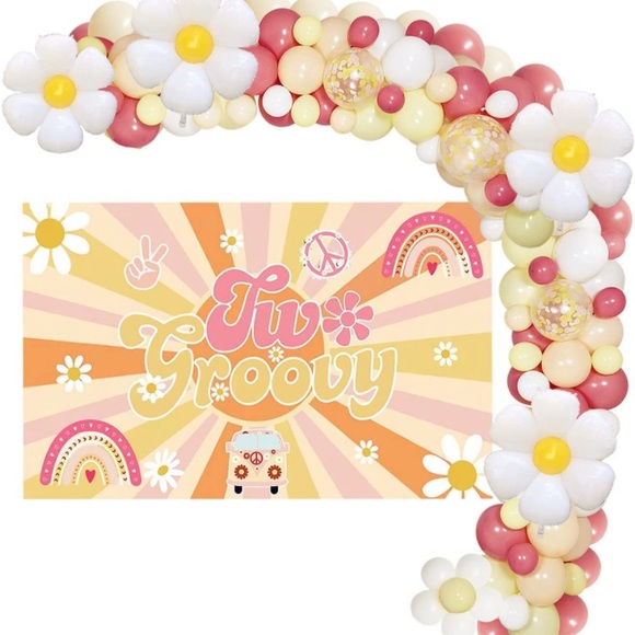 Hyelnhua | Party Supplies | Nrwdaisy Groovy Balloon Arch Garland Kit ...